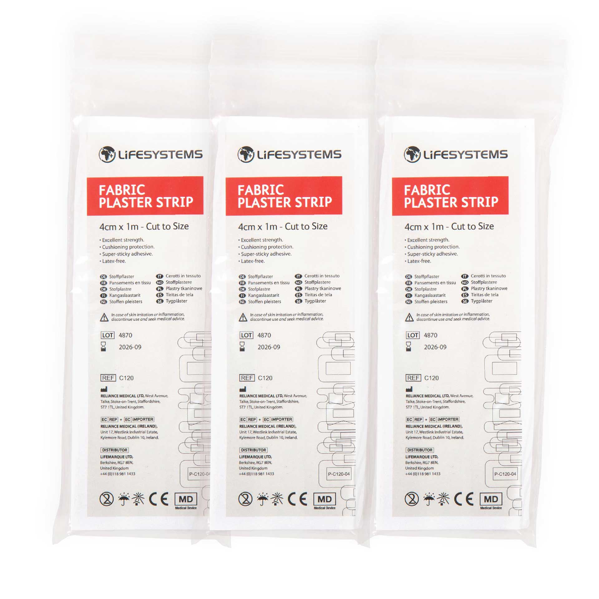 Plaster Fabric Strip | First Aid Kit Refills | Lifesystems